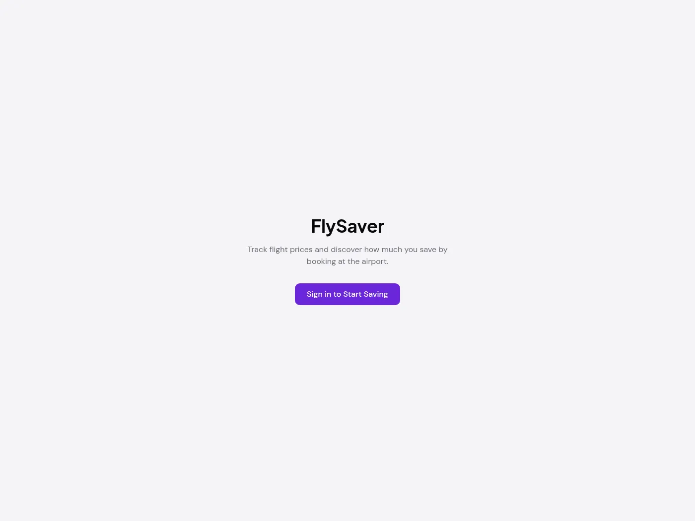 Flight Savings Tracker