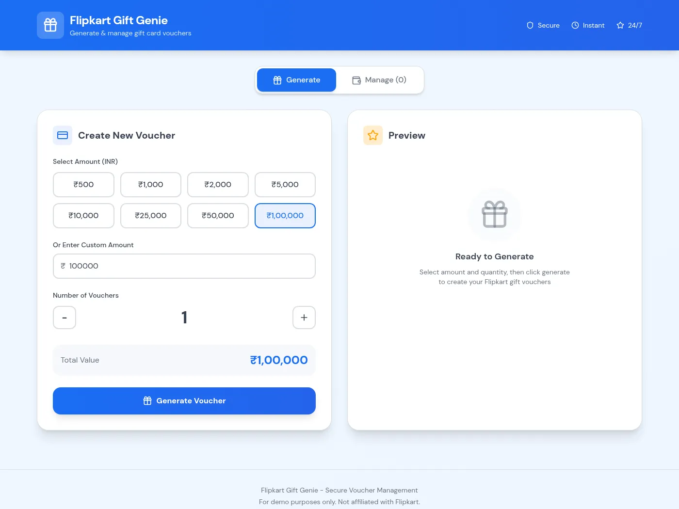 Flipkart Gift Card Genie