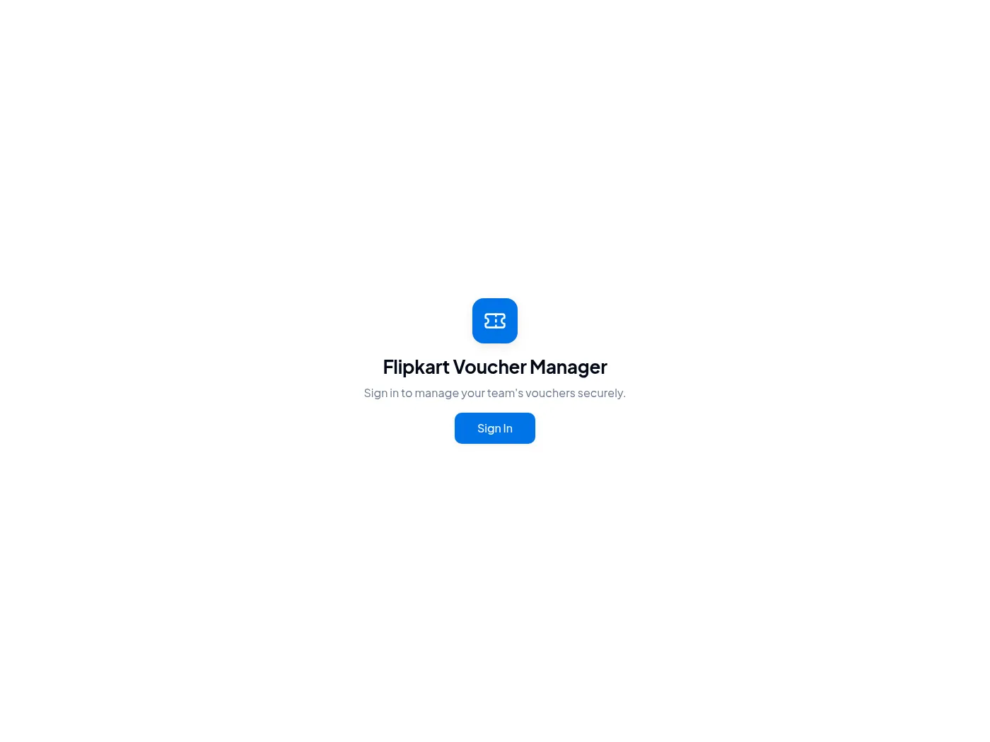 Flipkart Voucher Manager