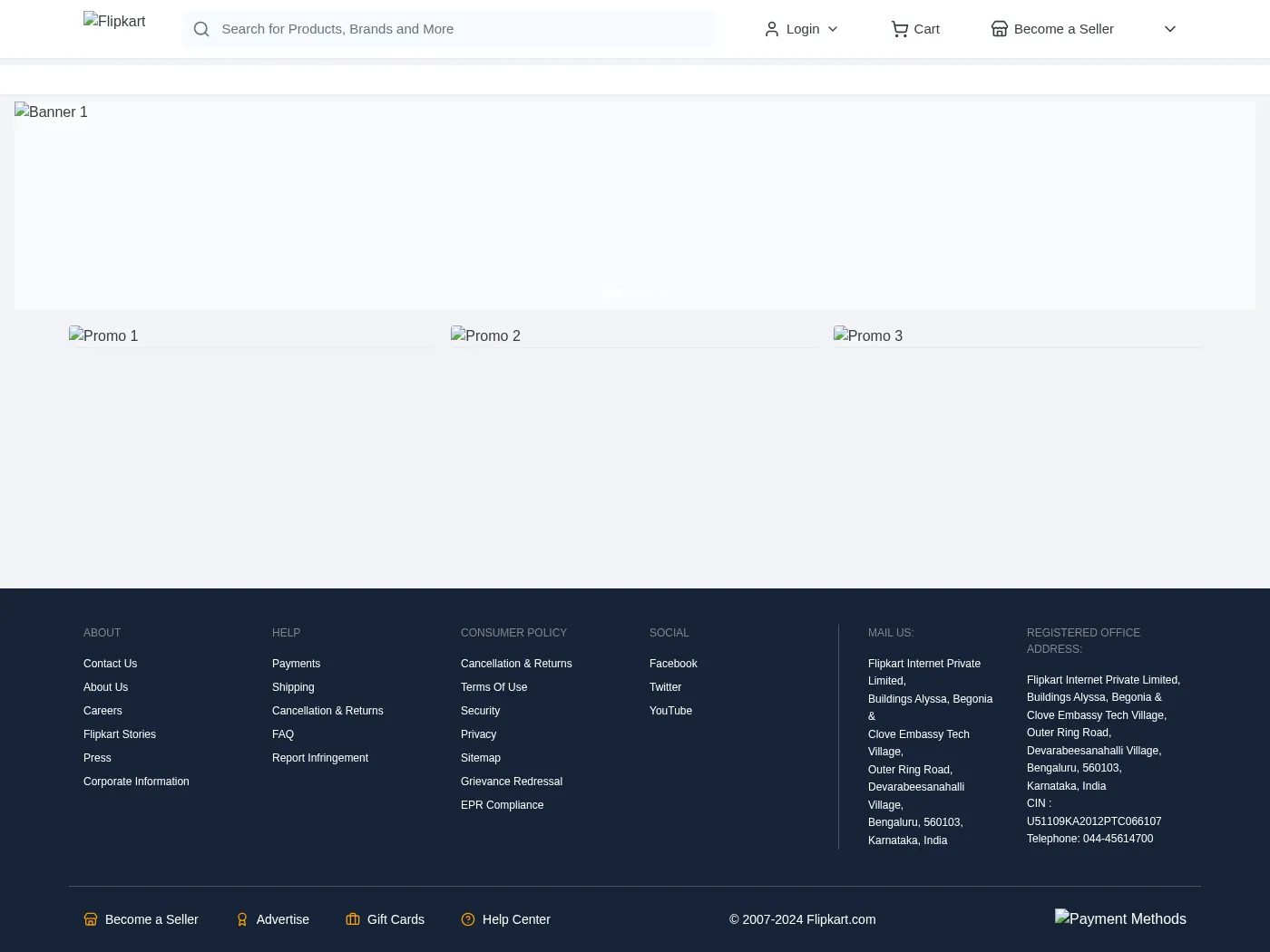 Flipkart India Web Clone