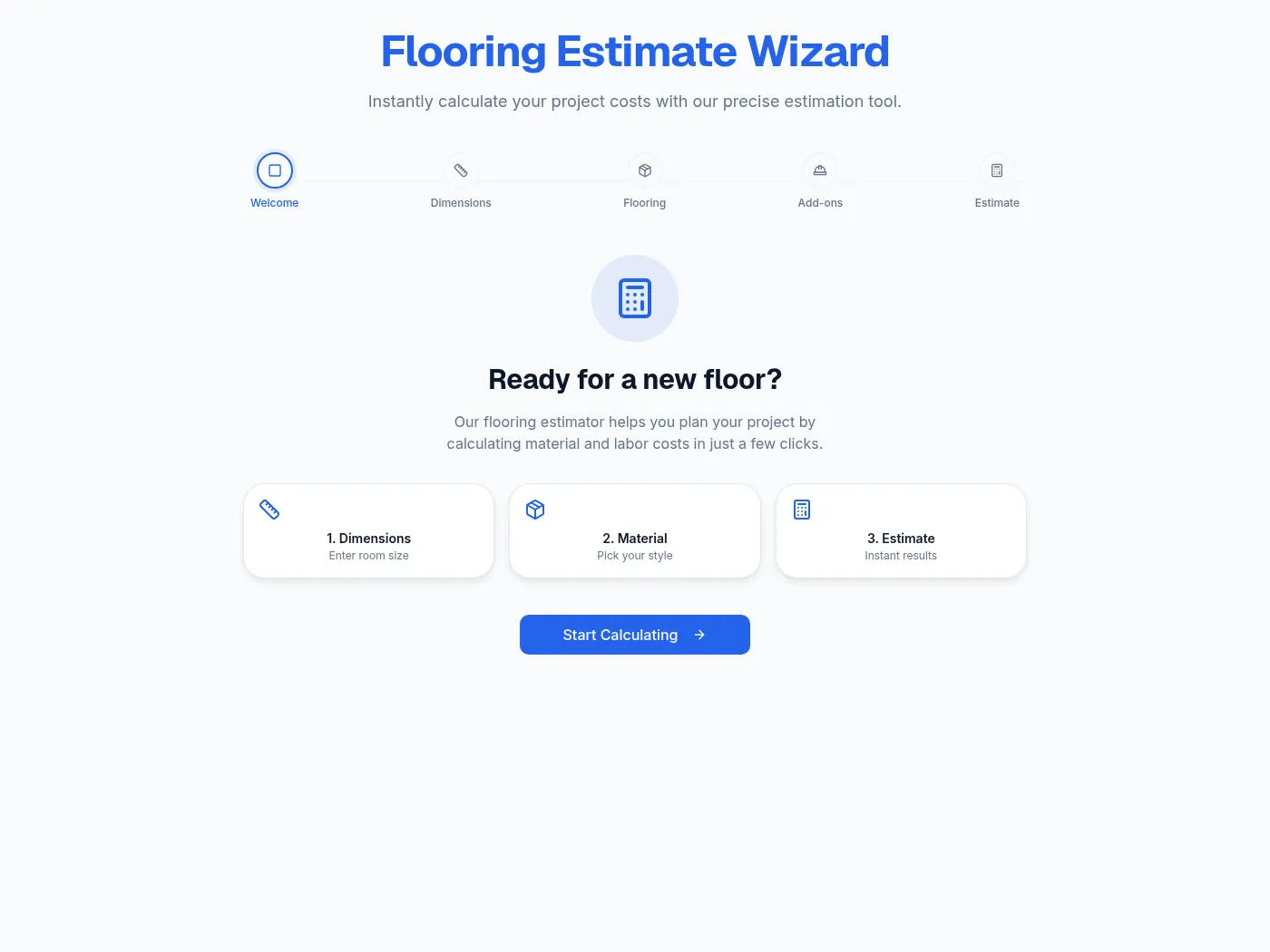 Flooring Estimate Wizard