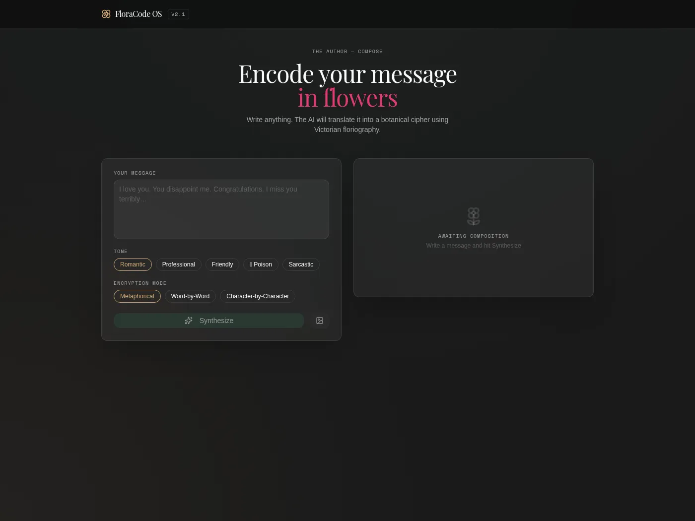 FloraCode: Data-Bouquet OS