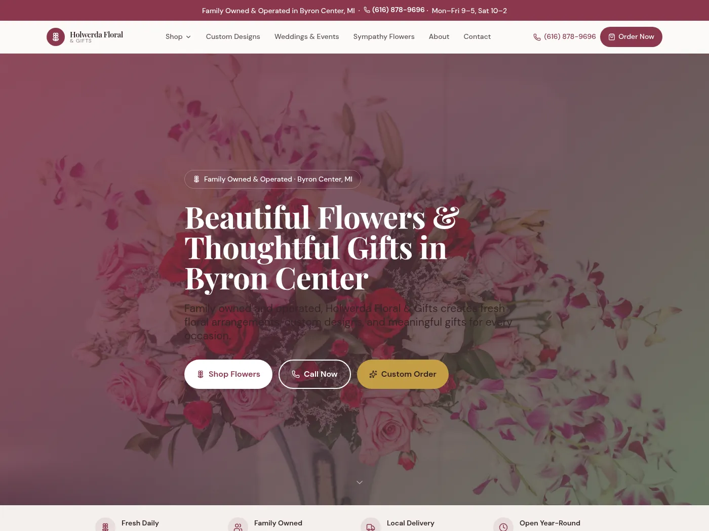 Holwerda Floral Boutique Site