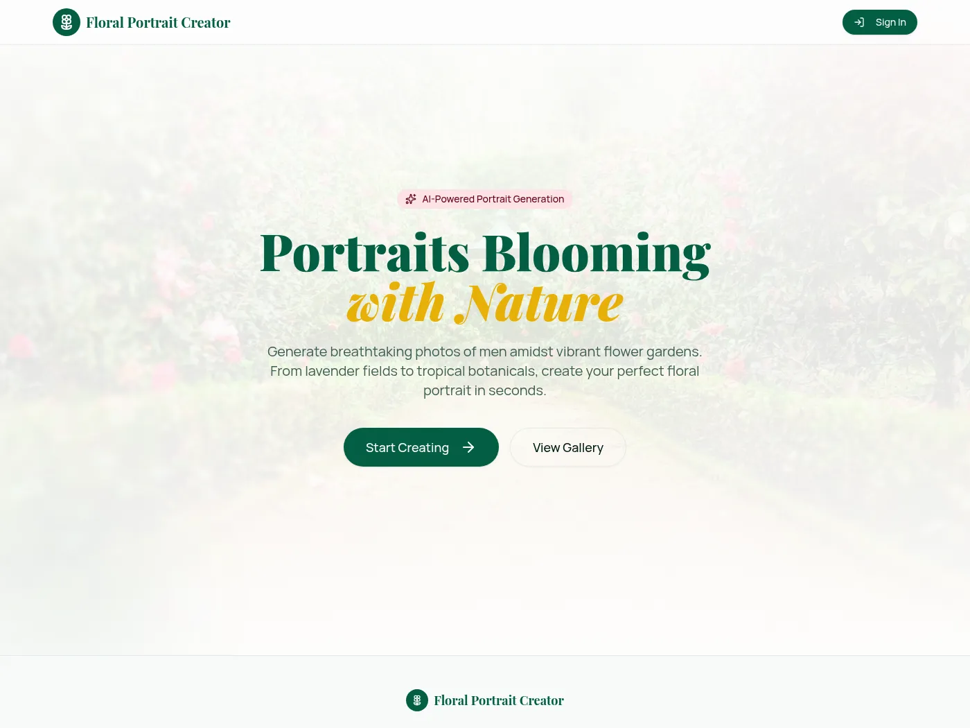Floral Portrait Creator