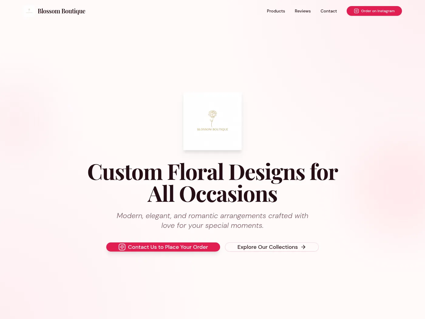Blossom Boutique Website
