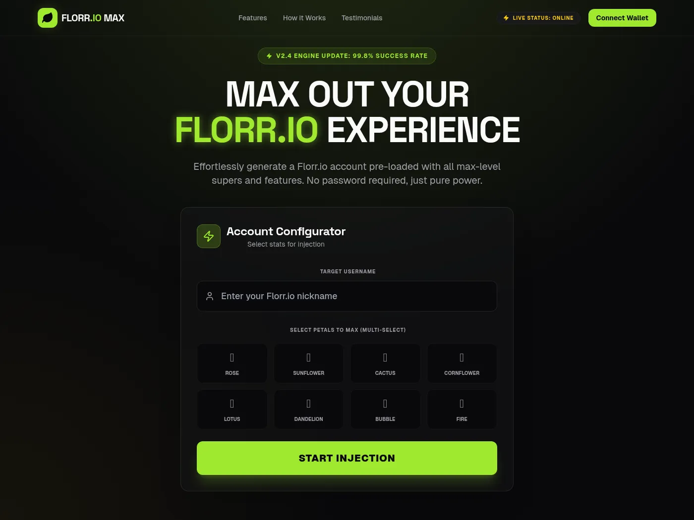Florr.io Max Account Generator
