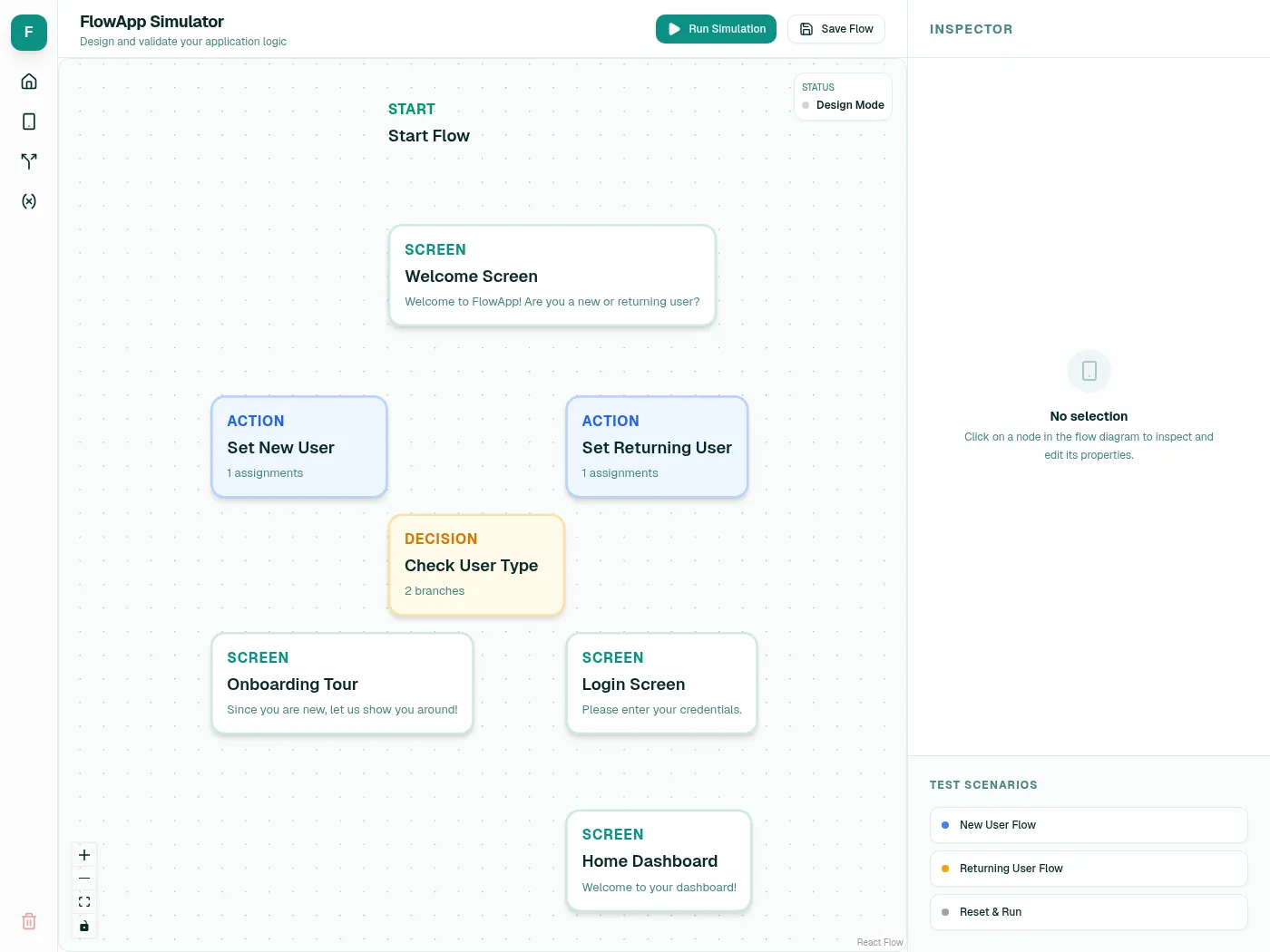 FlowApp Simulator