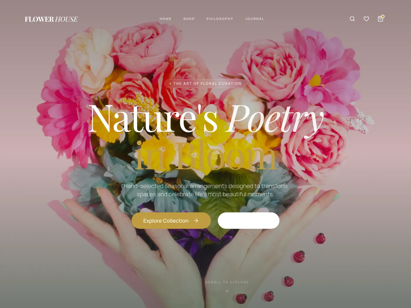 Flower House E-commerce Landing Page (Remix)