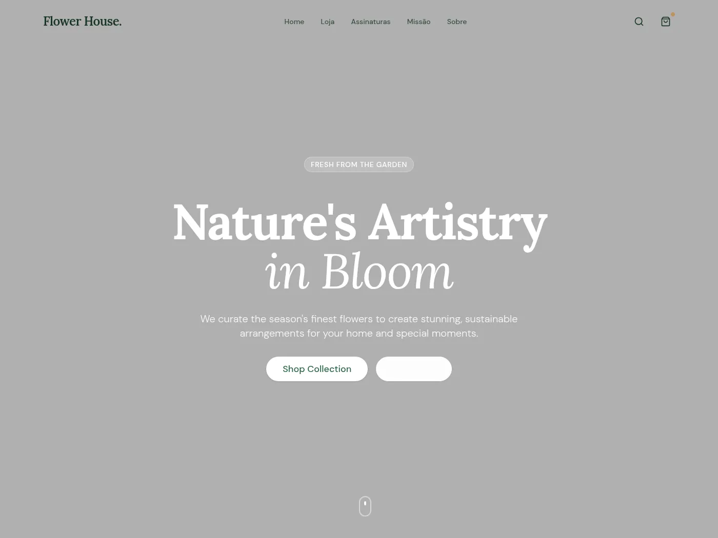 Flower House E-commerce Landing Page (Remix)