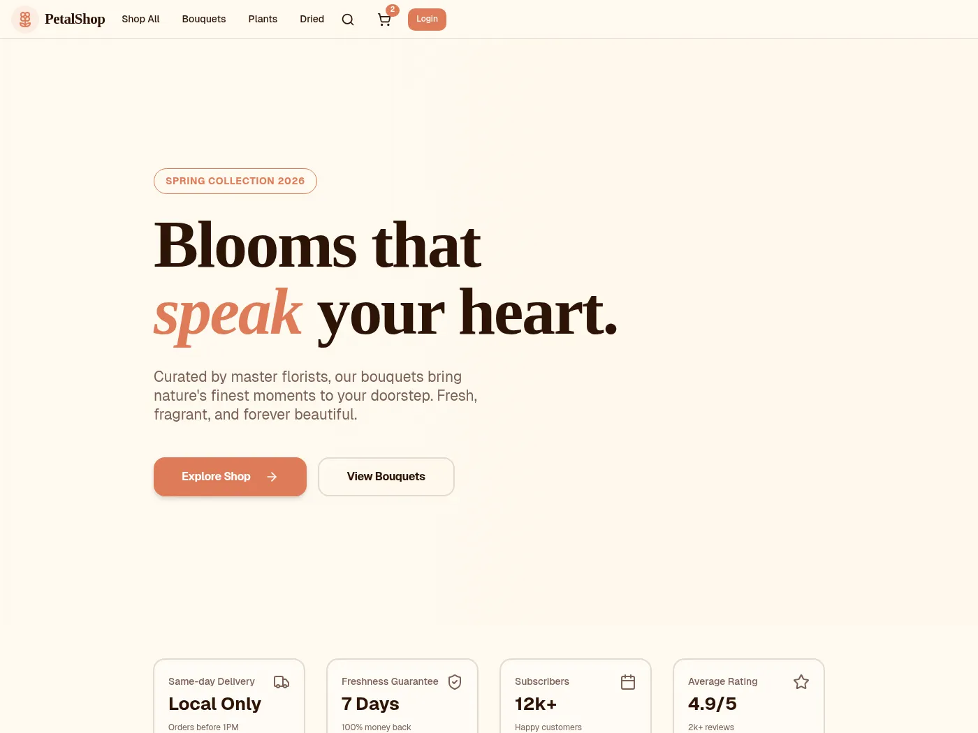 PetalShop Online