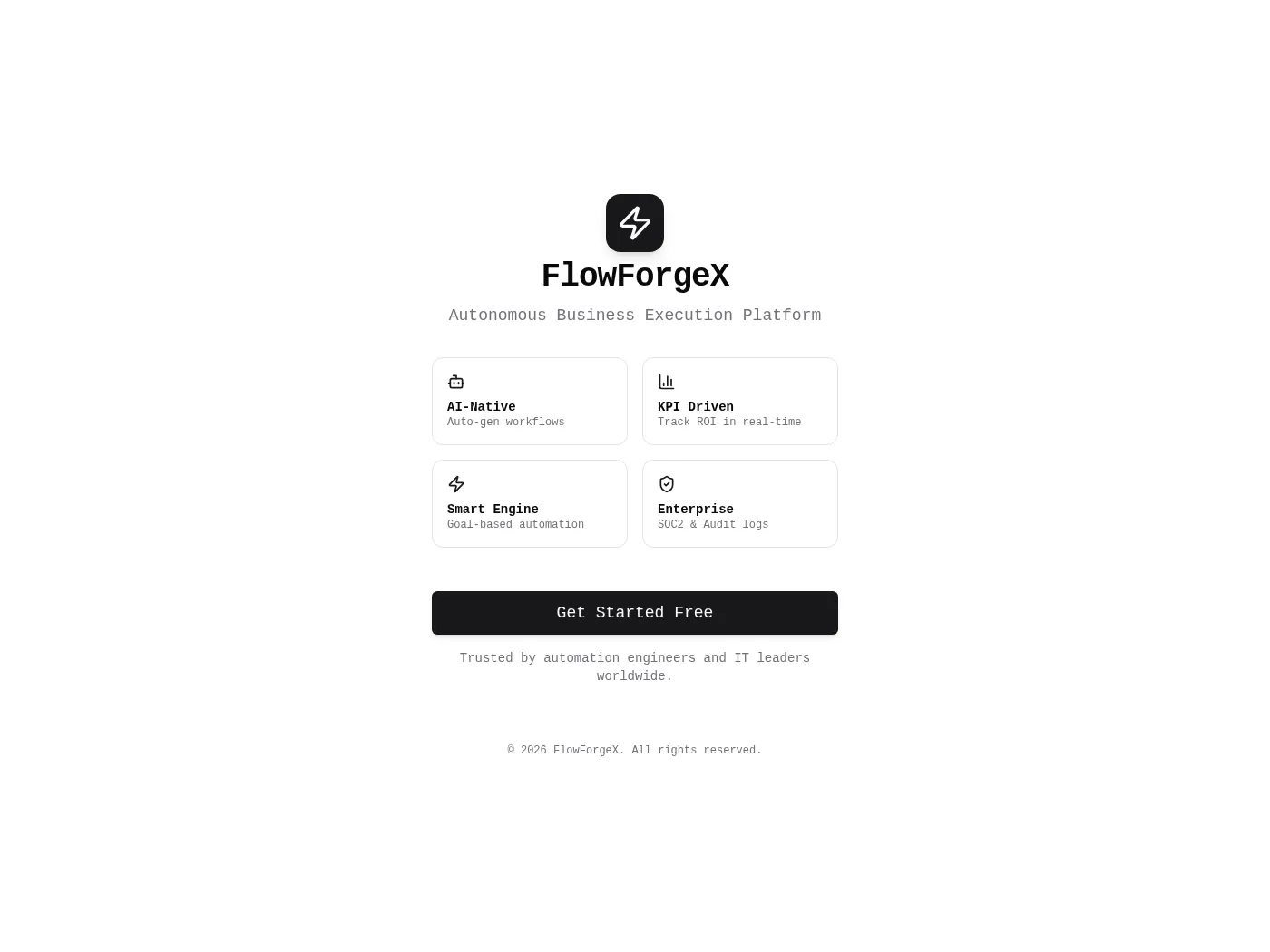 FlowForgeX Automation Platform