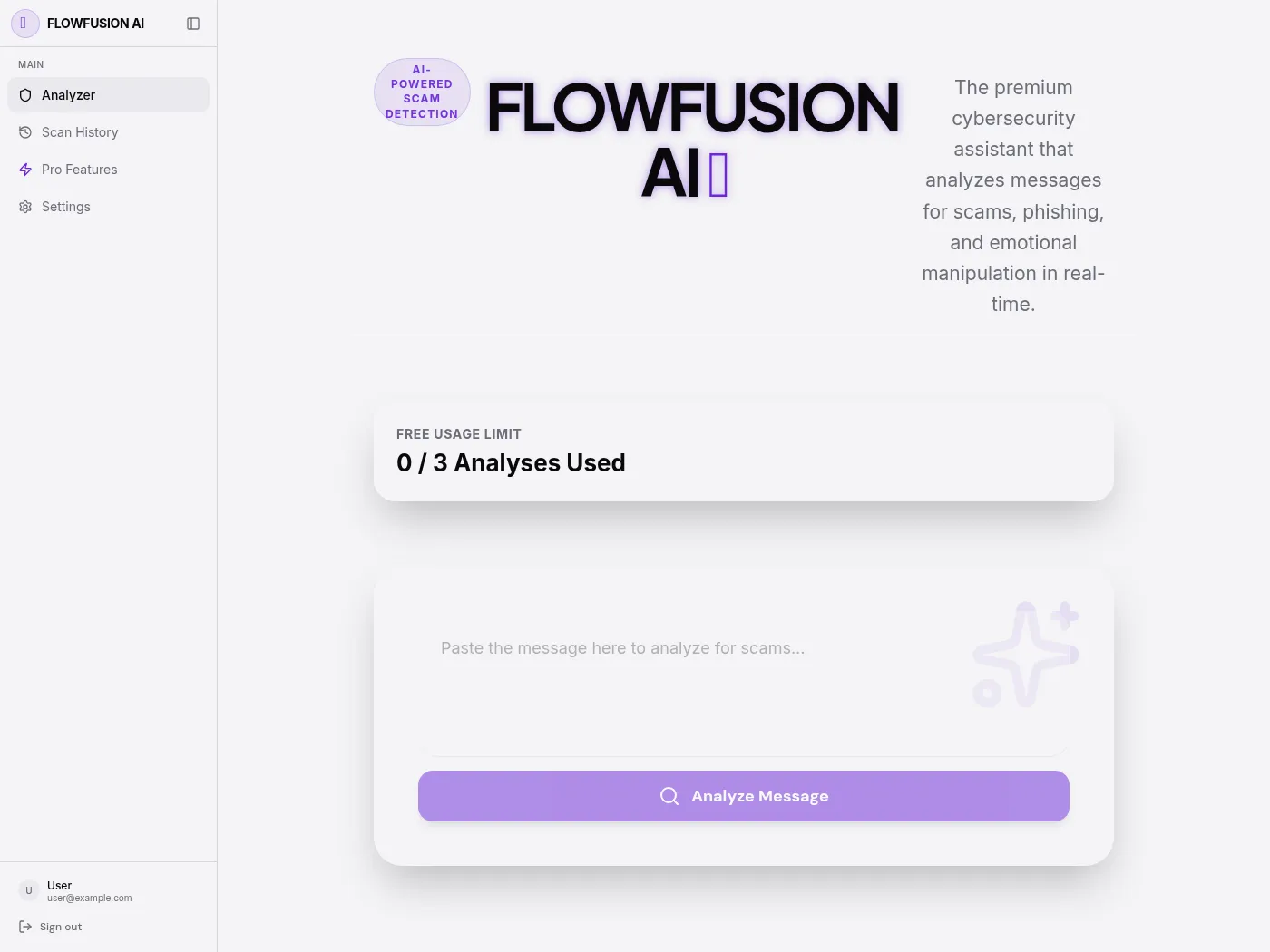 FlowFusion AI Scam Detector