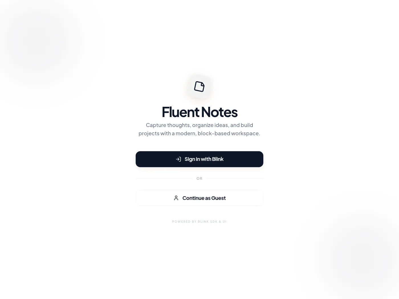 Fluent Notes