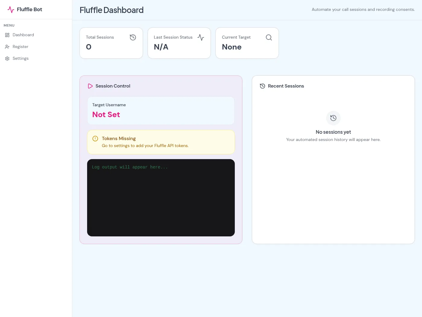 Fluffle Call Session Web
