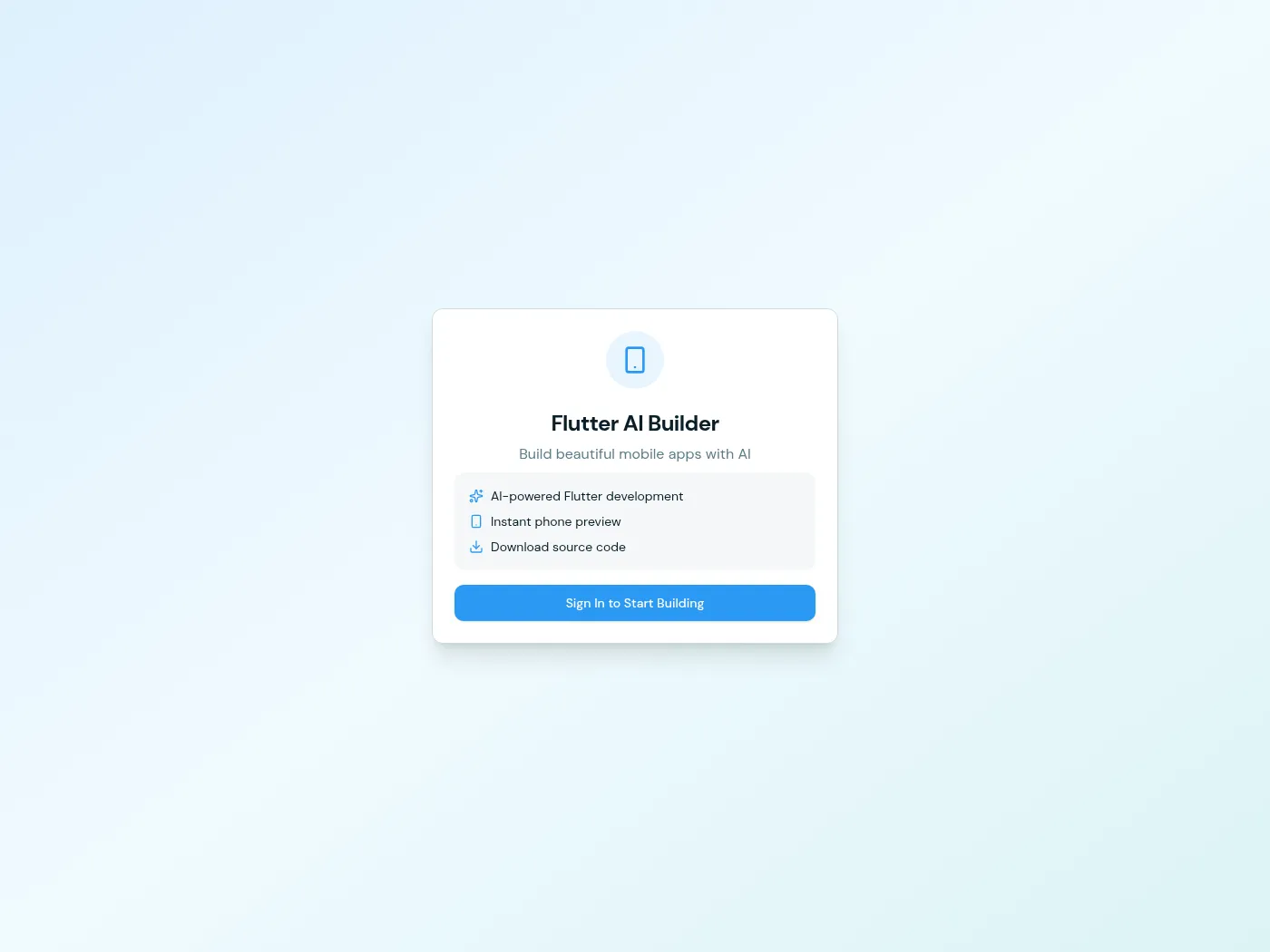 Flutter AI Builder