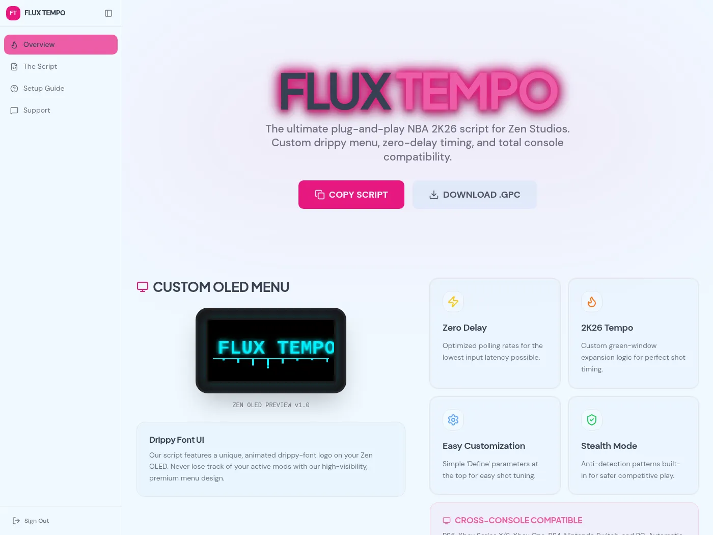 Flux Tempo Menu Script