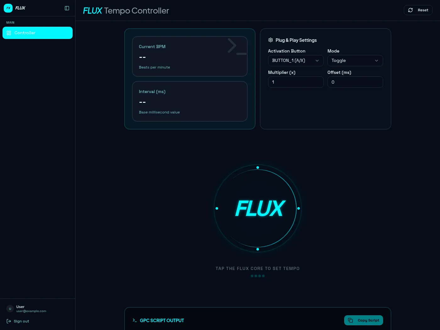 FLUX Tempo Controller