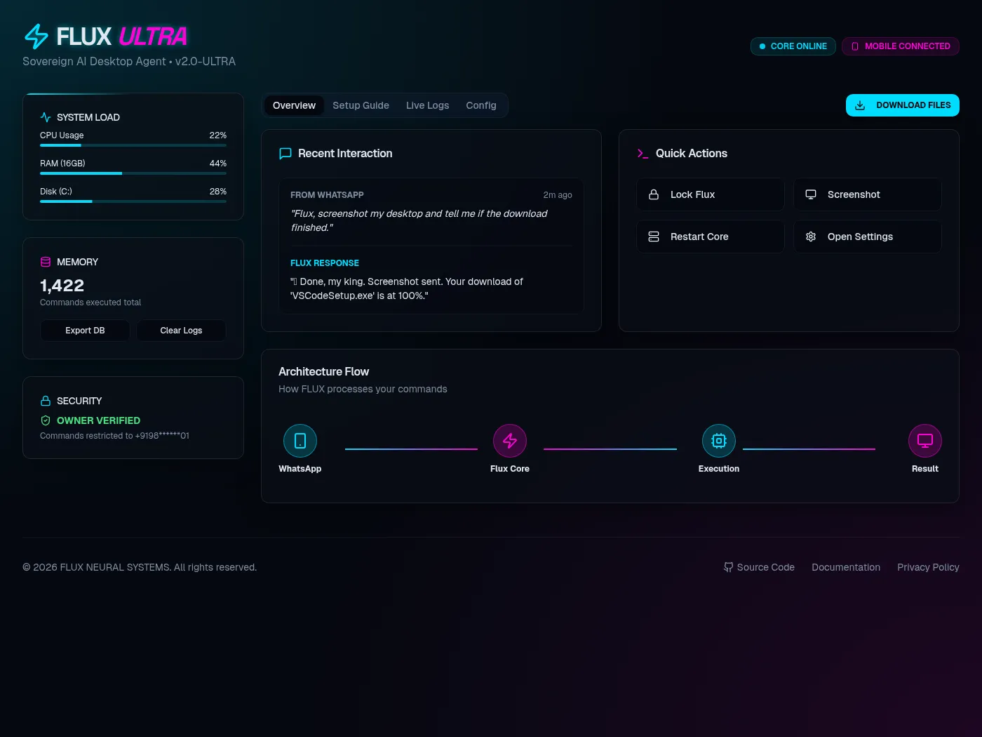 FLUX Ultra AI Desktop Agent