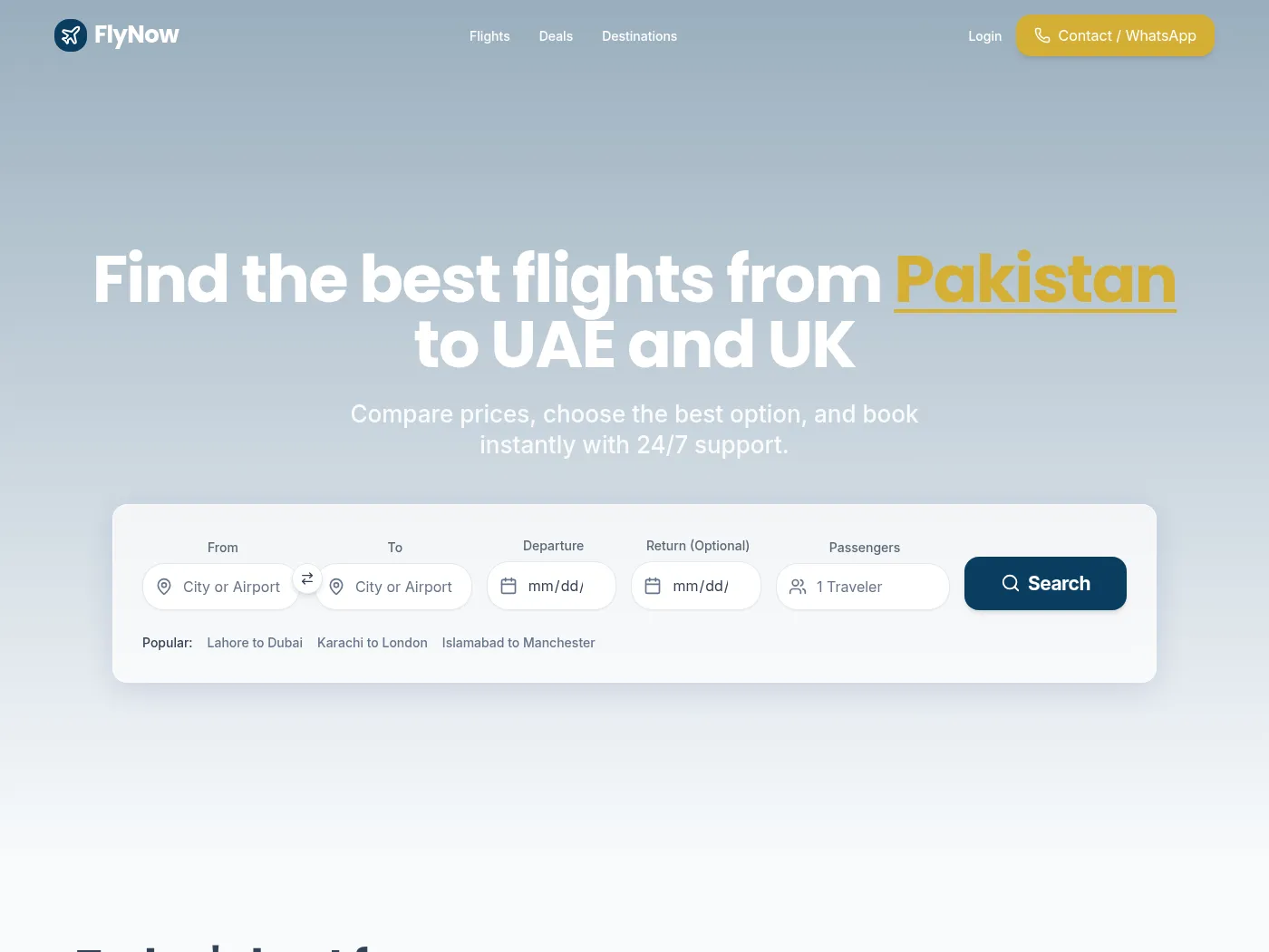 FlyNow Premium OTA Site