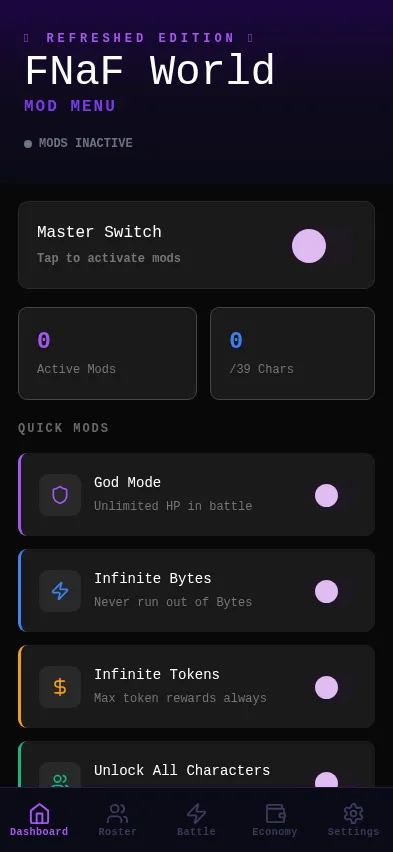 FNaF World Mod Menu
