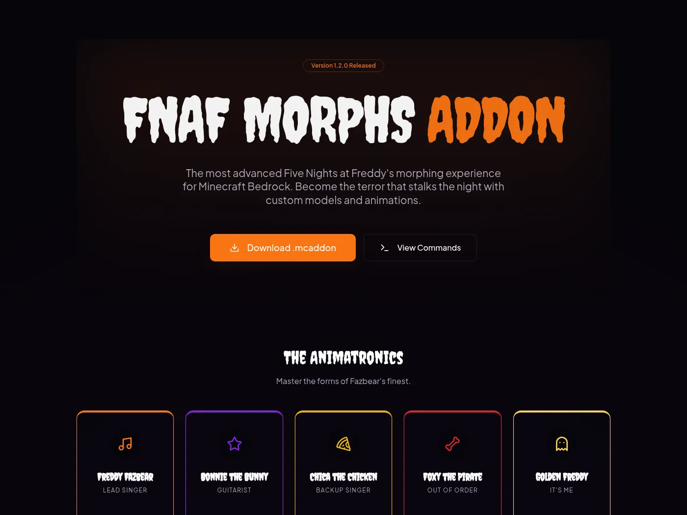 FNAF Morphs MC Addon