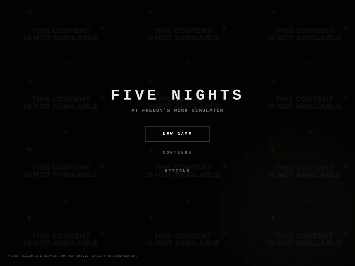 FNAF 1 Work Simulator