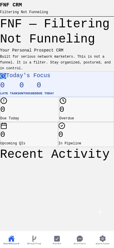 FNF Mobile CRM Landing
