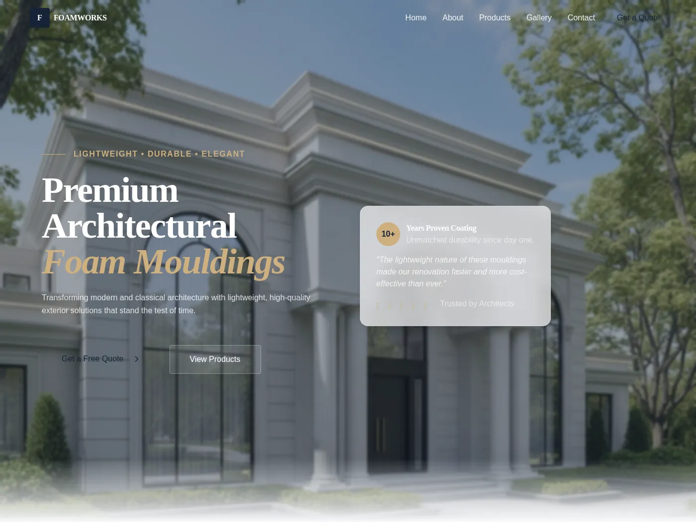 Foamworks Luxury Web Redesign