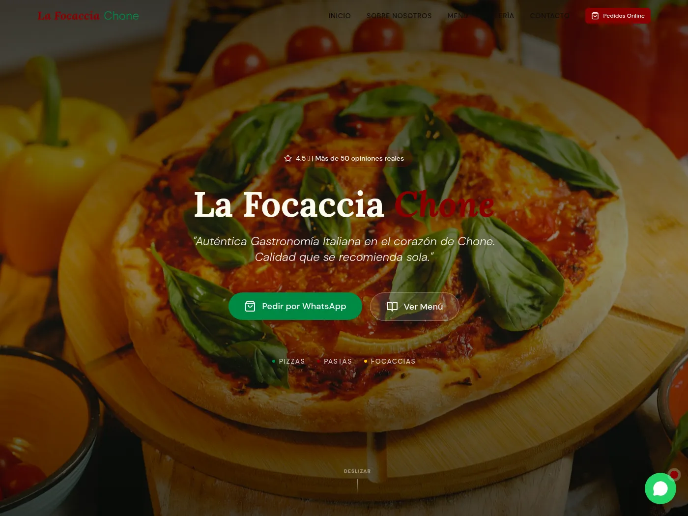 Focaccia Chone Landing