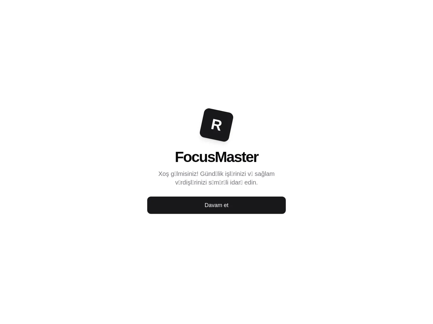 FocusMaster App