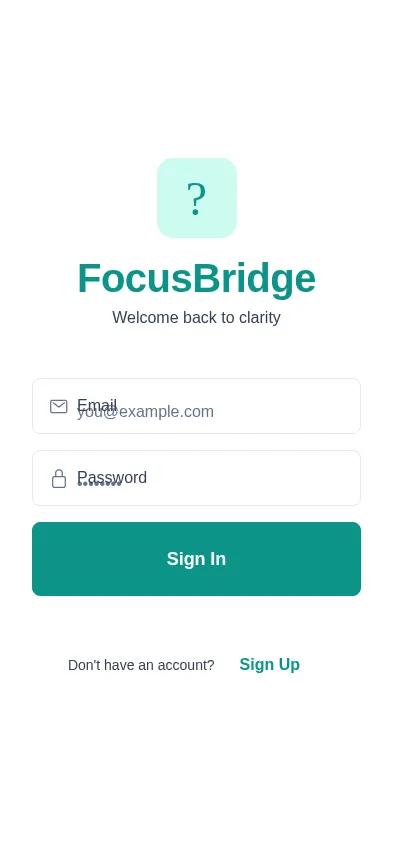 FocusBridge Assistant App
