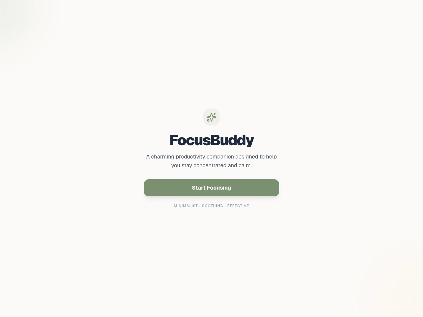 FocusBuddy Minimal App