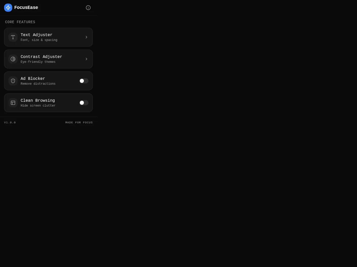 FocusEase Extension