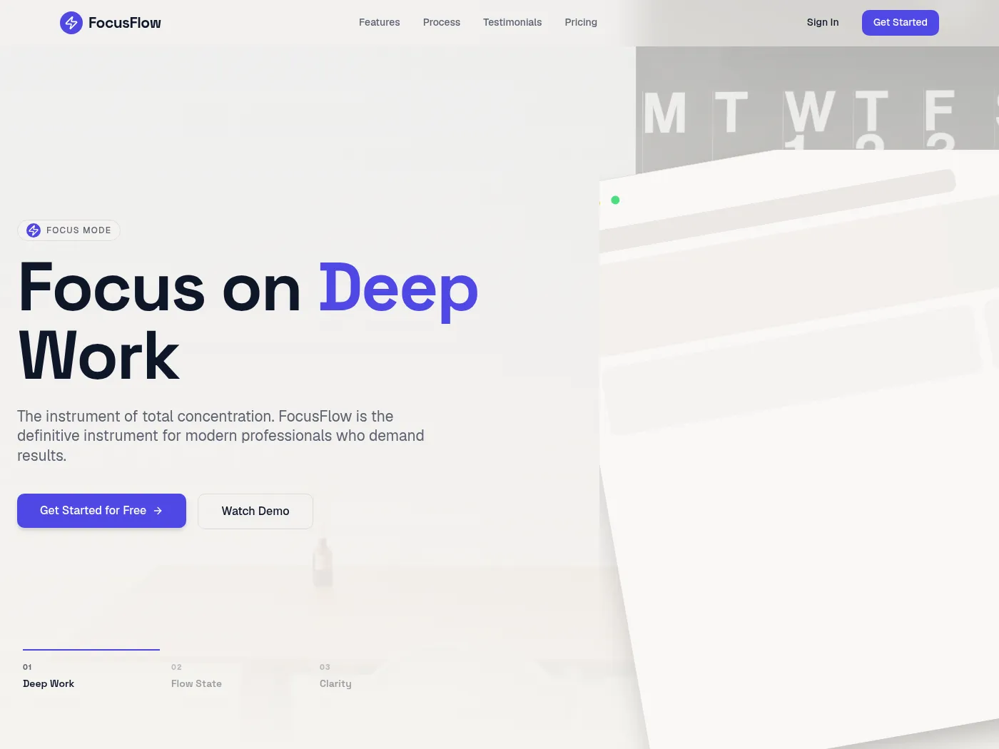 FocusFlow Landing Page