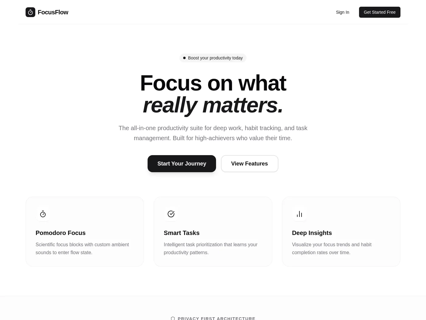 FocusFlow Productivity Suite