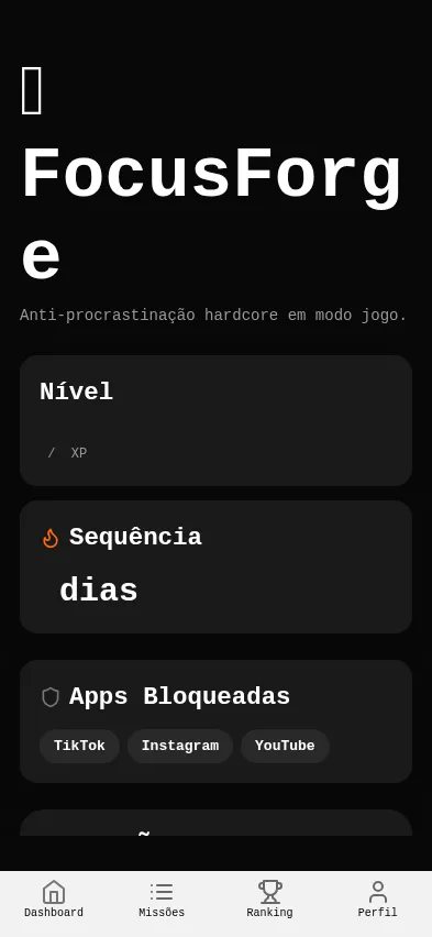 FocusForge Procrastination Game