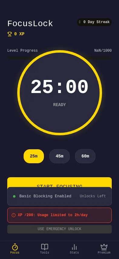 FocusLock Student App