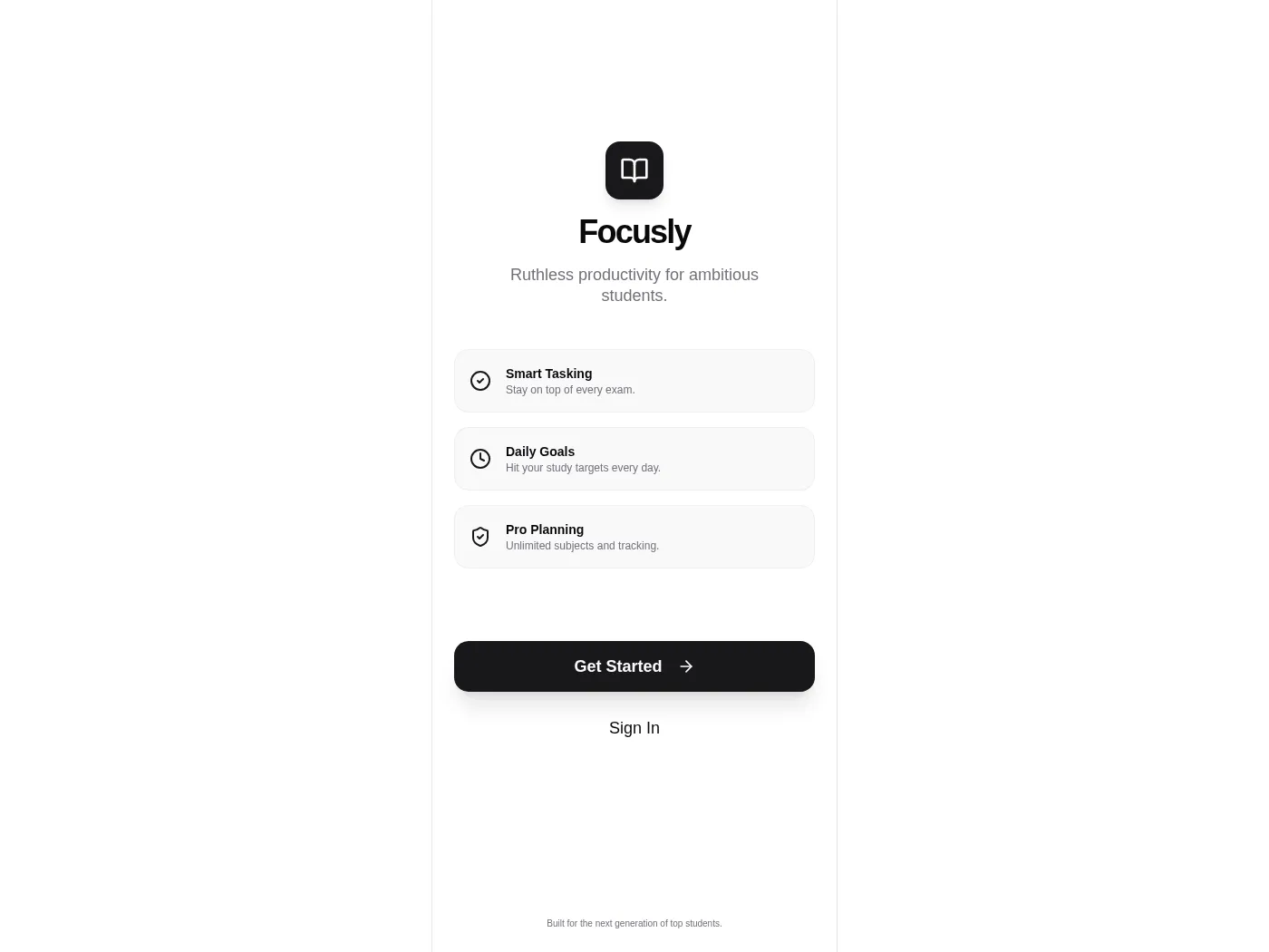 Focusly Study App