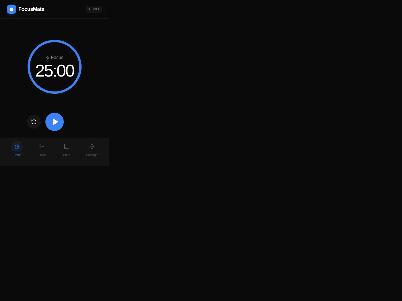FocusMate Chrome Timer