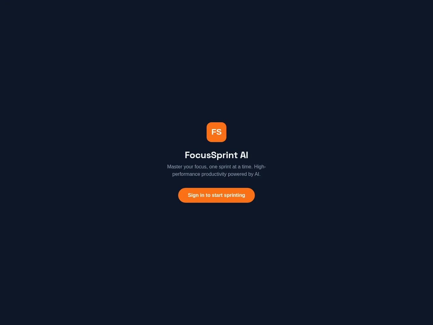 FocusSprint AI