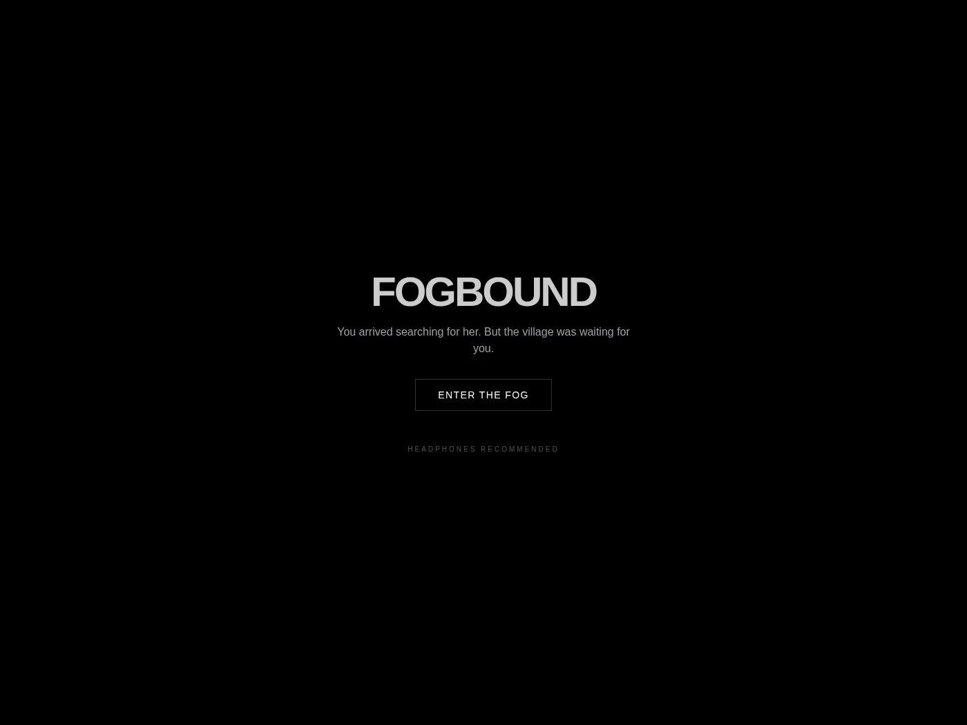 Fogbound Horror Game