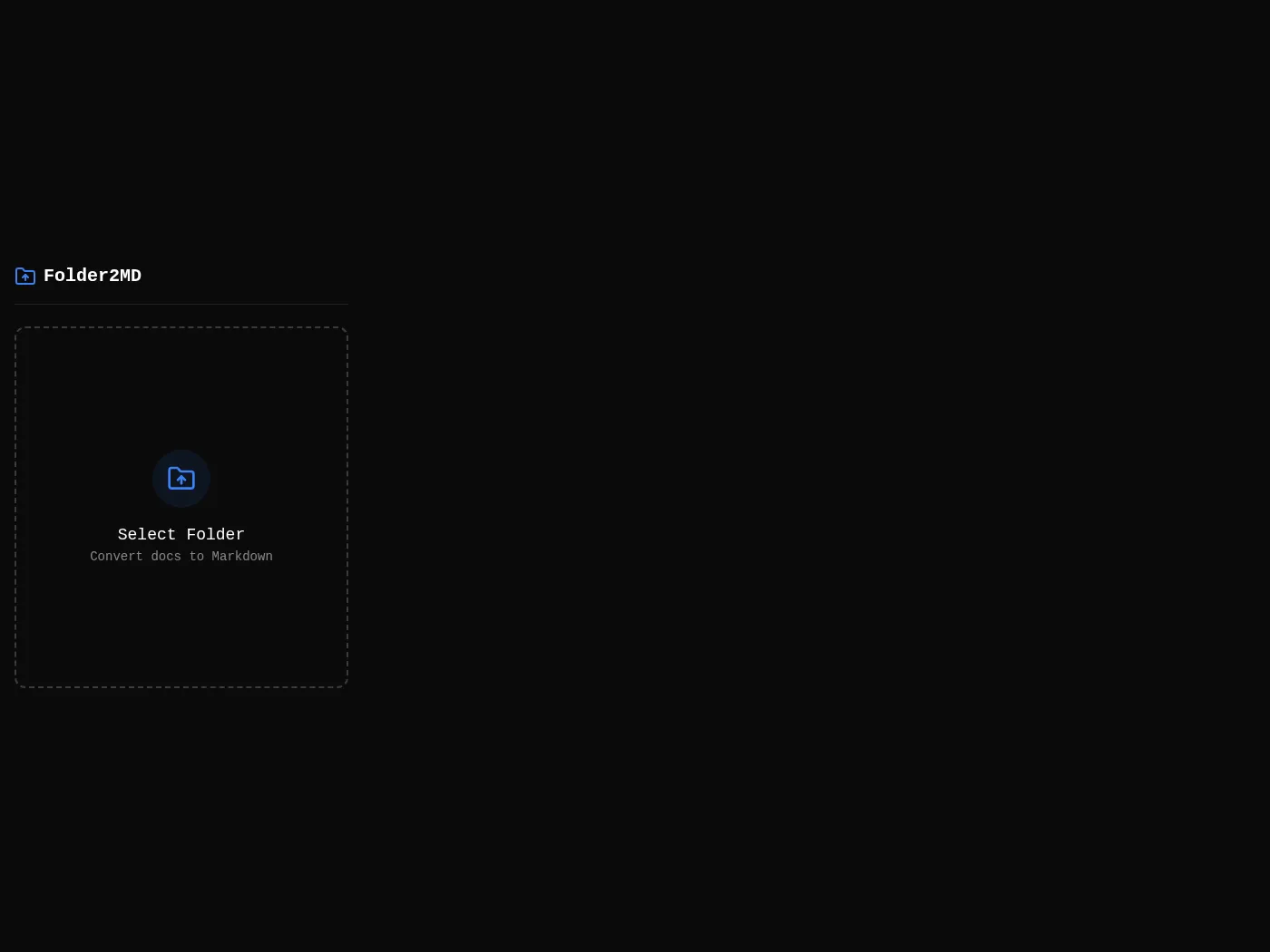 Folder2MD Converter