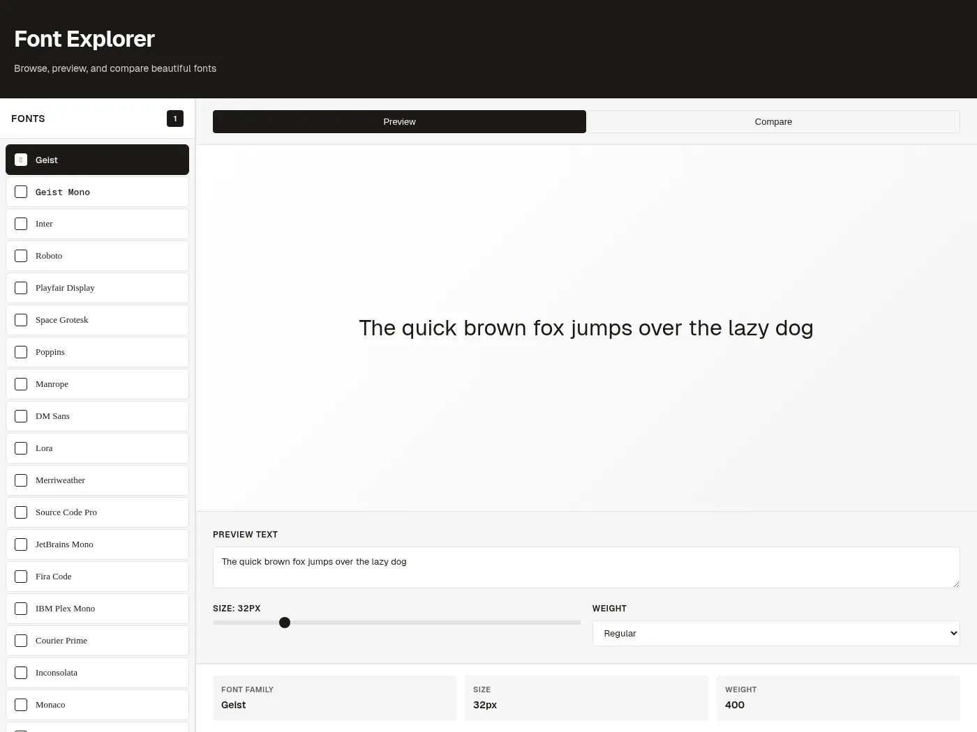 Font Explorer