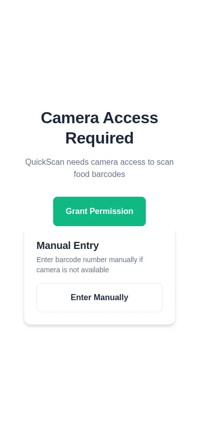 QuickScan Food App
