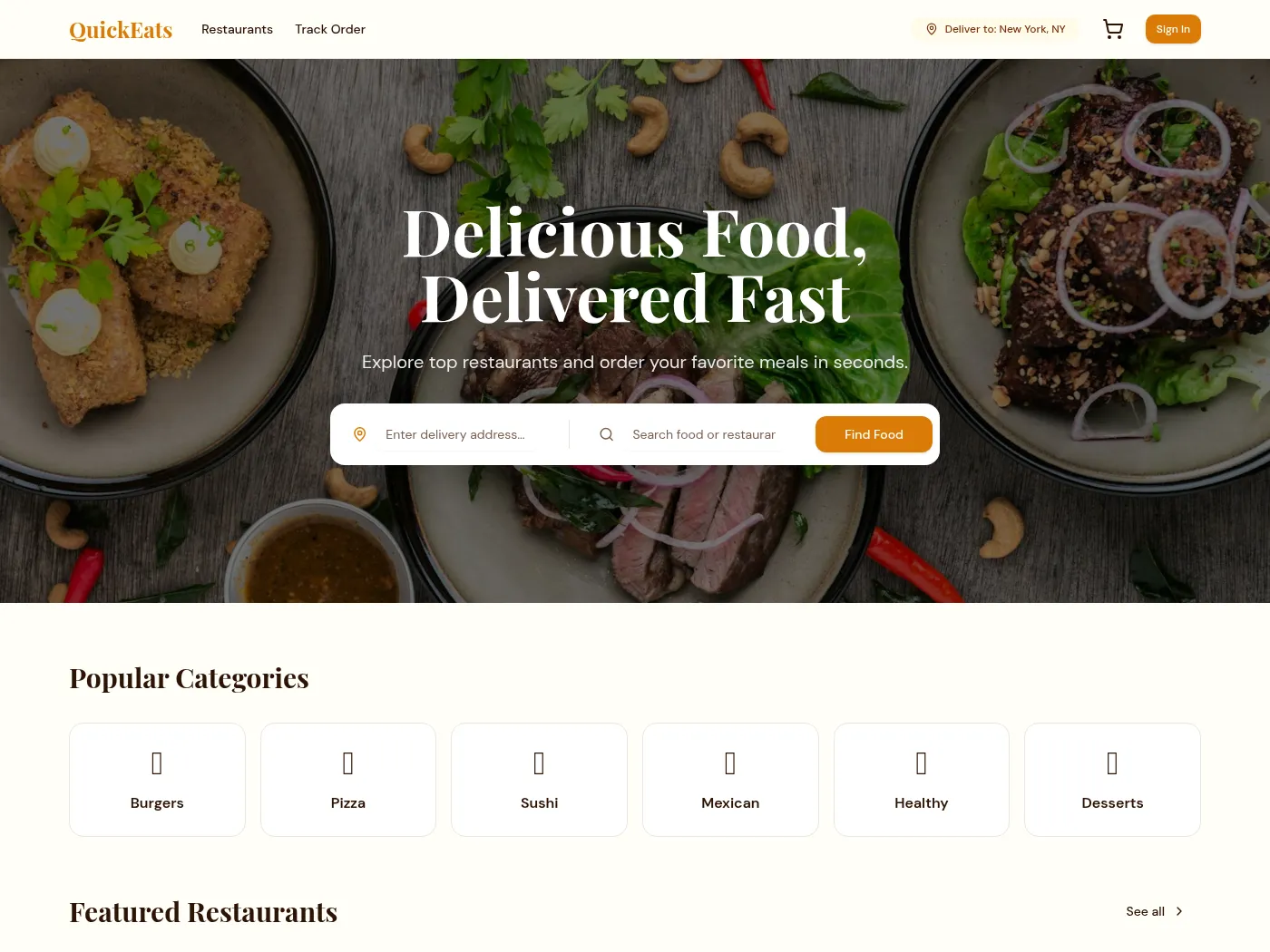 QuickEats Delivery Site