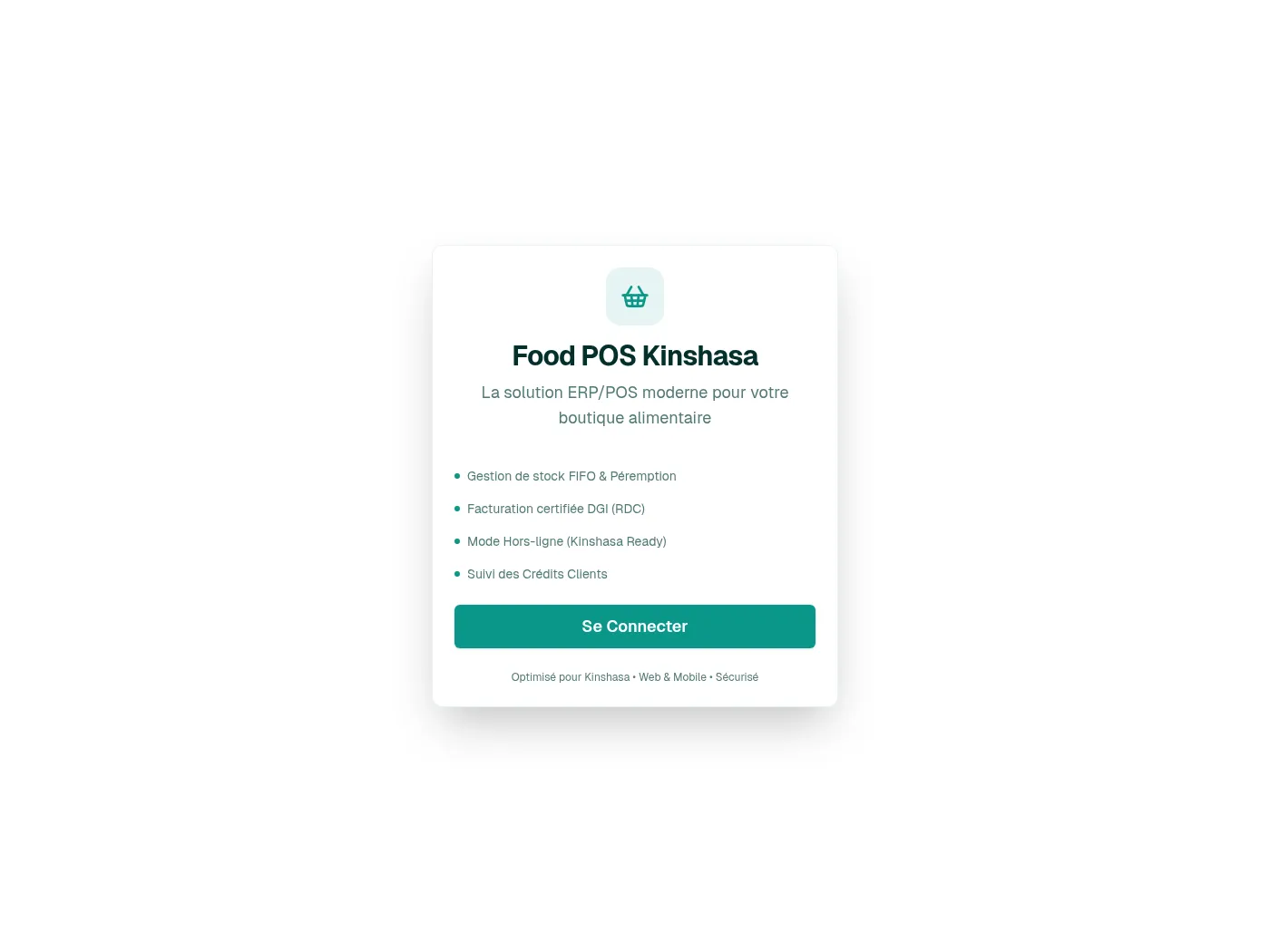 Kinshasa Food ERP POS