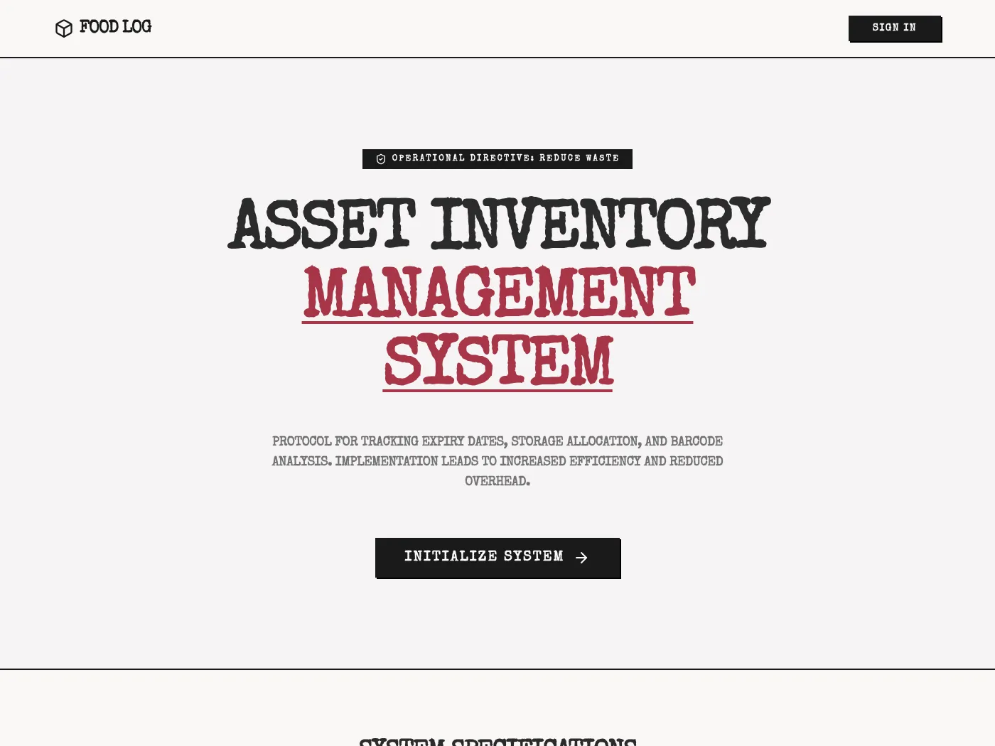 Smart Food Inventory
