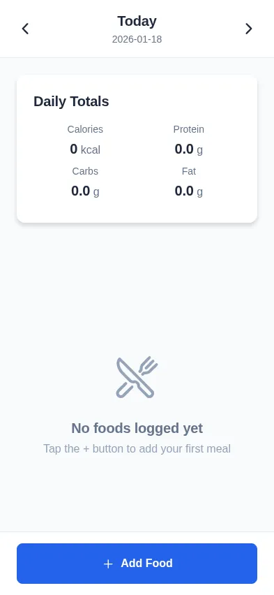 Simple Food Logger