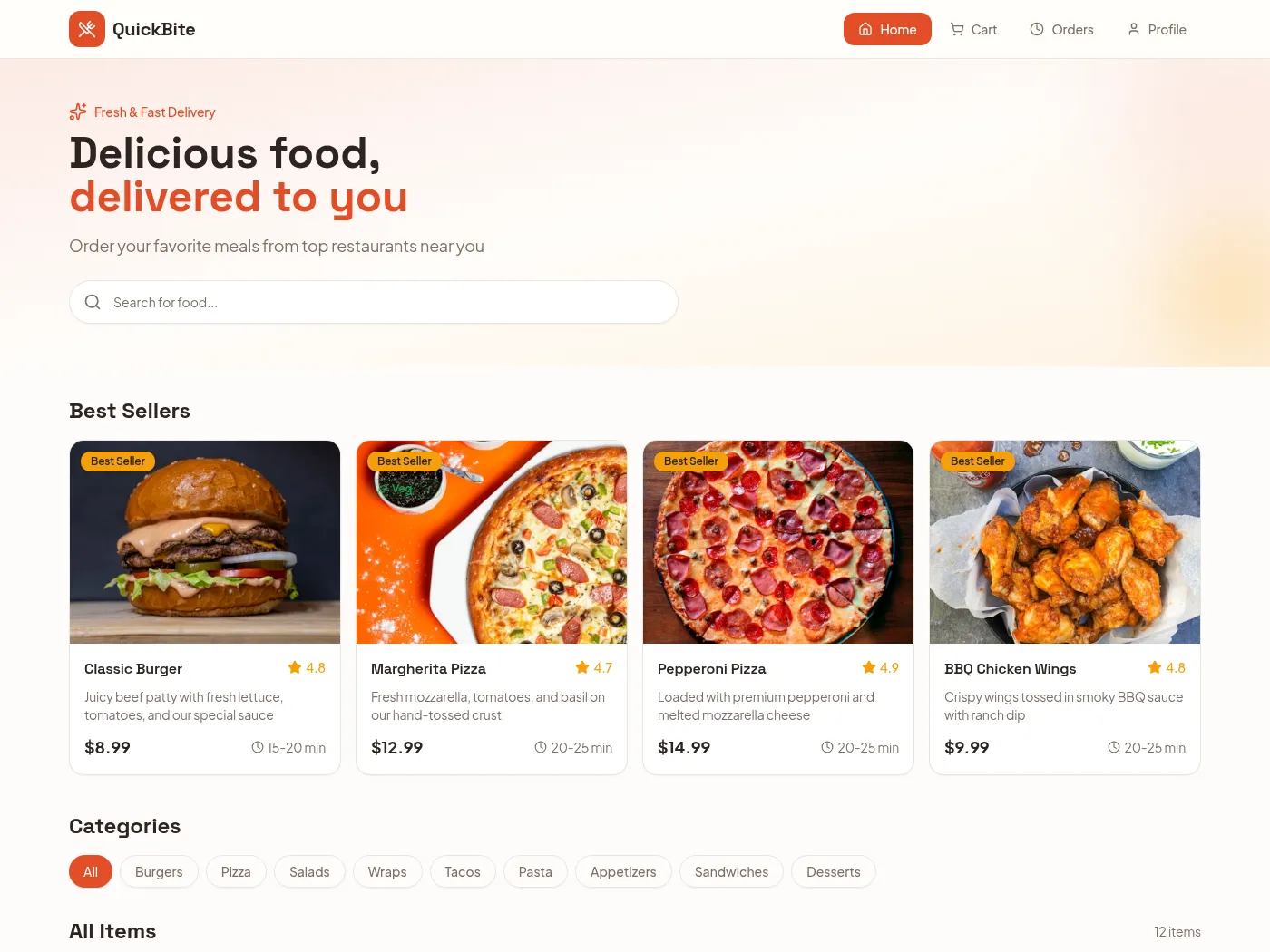 QuickBite Food App
