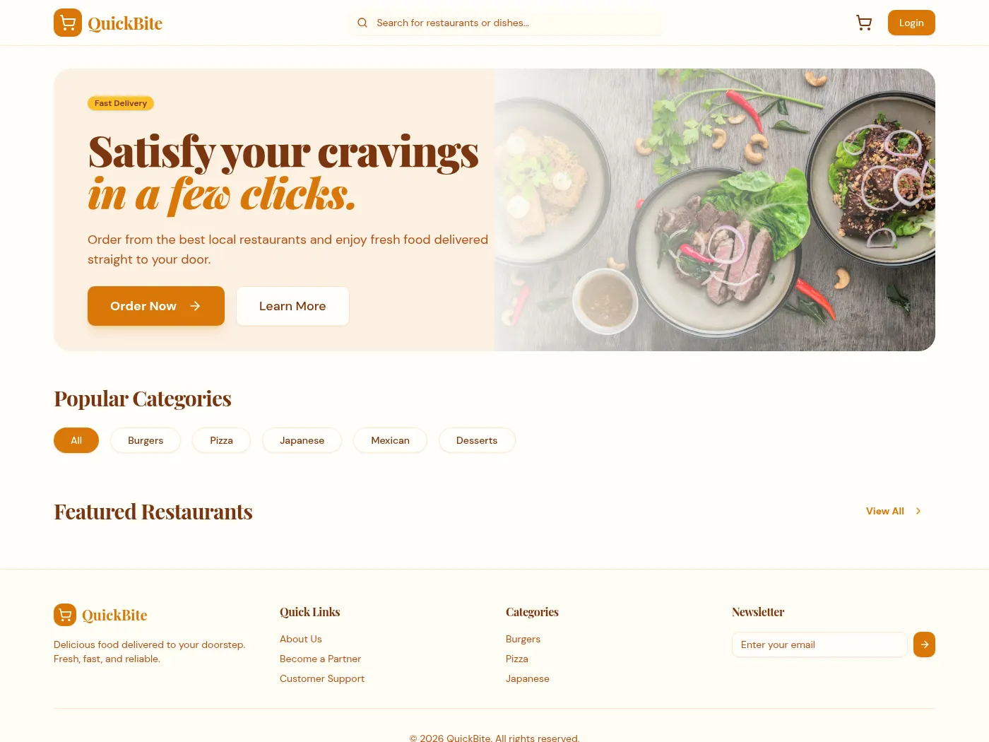 QuickBite Ordering App